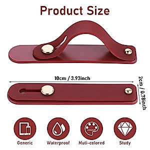 Grevosea 6PCS Phone Grip Strap Telescopic Finger Strap Brackets Portable Phone Finger Strap Universal Phone Strap Grip for Most Smartphones (Pink, Purple, Red)