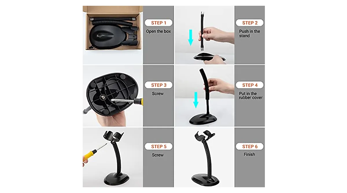Tera Universal Barcode Scanner Stand | Hands-Free Holder