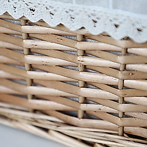 Rectangular Wicker Storage basket&bins container, Organizer Box, Kingwillow Art & Craft (Small)