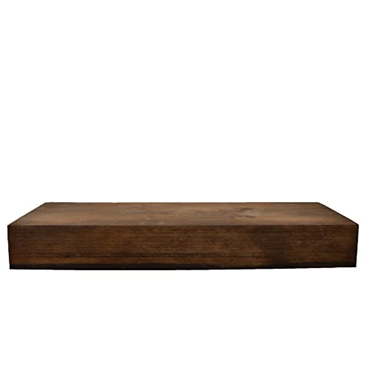 Wilson Rustic Farmhouse Shelf Solid Wood Beam - 3"x 7.5" - 8"x 48" Fireplace Mantel Shelf, Coffee (1 Piece)