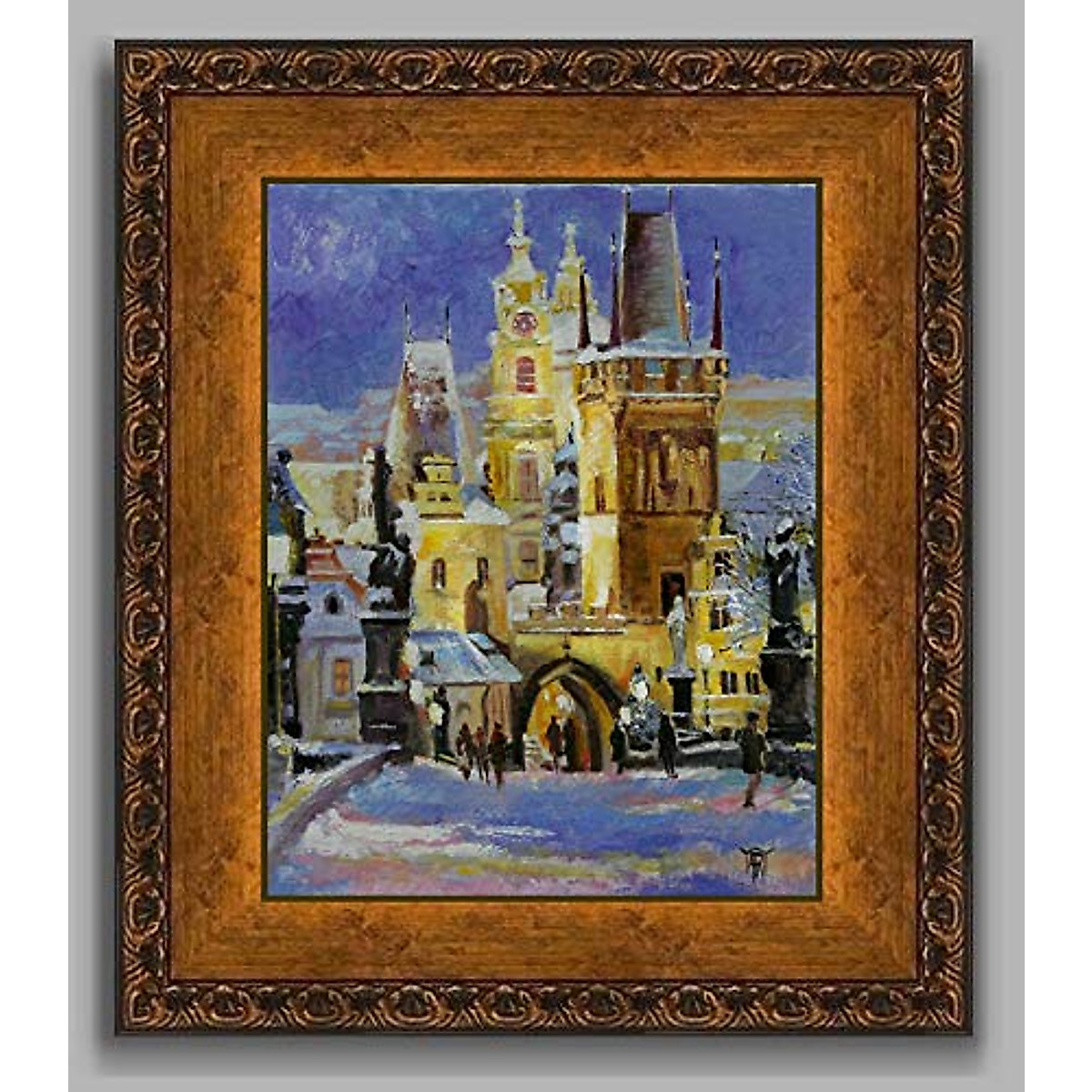 SOLD,Gateway to Prague, The Golden City By Internationally Renown Painter Yary Dluhos