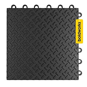 Garage Floor Tiles Pack of 48 Interlocking Garage Flooring Tiles Oil and Stain Resistant Antislip 12x12 Inch Modular Garage Tiles with 40000 lbs Load Capacity for Garage Floor System and Shed Flooring