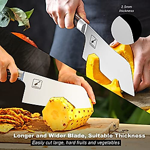 imarku Kitchen Knife, 7 Inch Ultra Sharp Butcher Knife - Japanese SUS440A Stainless Steel Cleaver Knife with Ergonomic Handle, Meat Knife for Home, Kitchen, Restaurant - Best Gifts