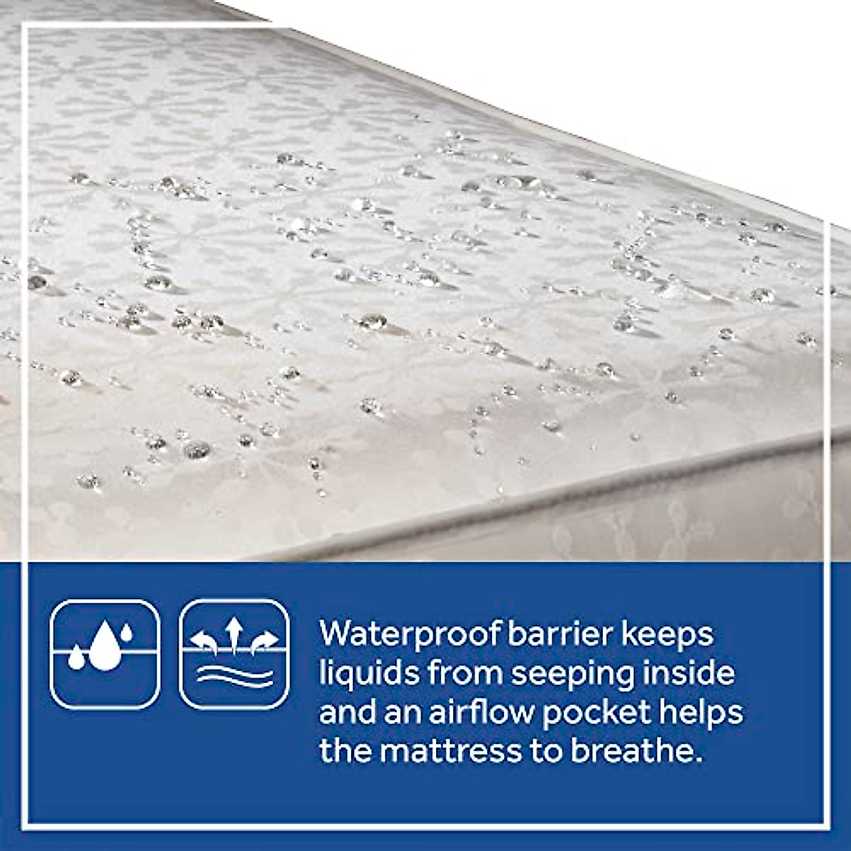 Sealy Flex Cool 2-Stage 204 Coil Premium Waterproof Baby Crib Mattress and Toddler Mattress Airy Comfort, Dual Firm, Cool Cotton Cover, Greenguard Air Quality Certified - Made in USA, 52"x28"