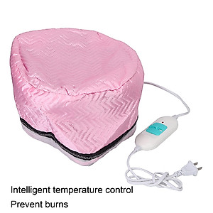 Hair Steamer Cap Hair Thermal Treatment Cap Temperature Adjustable Hot Dye Cap Deep Conditioning Electric Hood for Home Scalp Care,110‑220V,US Plug Valentine's Day