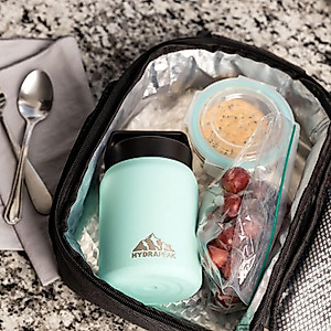 Hydrapeak 18 oz Insulated Food Thermos Hot and Cold, Soup, Vacuum Insulated Jar, Stainless Steel, for Office, Outdoor (Stone)