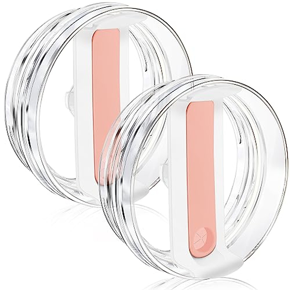 2 Pcs White Skinny Tumbler Lid Replacement, 40 OZ Tumbler Lid Compatible for Stanley, Spill Proof Splash Resistant Tumbler Covers Fit for Stanley Tumbler and More Coffee Mugs