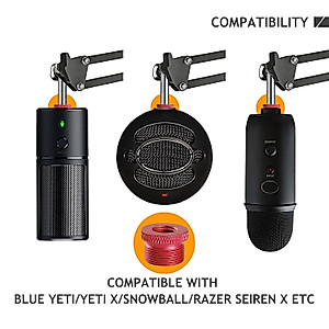 2 Pack Screw Thread Adapter, 5/8" Male to 3/8" Female Mic Screw for Blue Yeti/Blue Snowball/Blue Yeti X Microphone Stand Mount by Frgyee (Red)