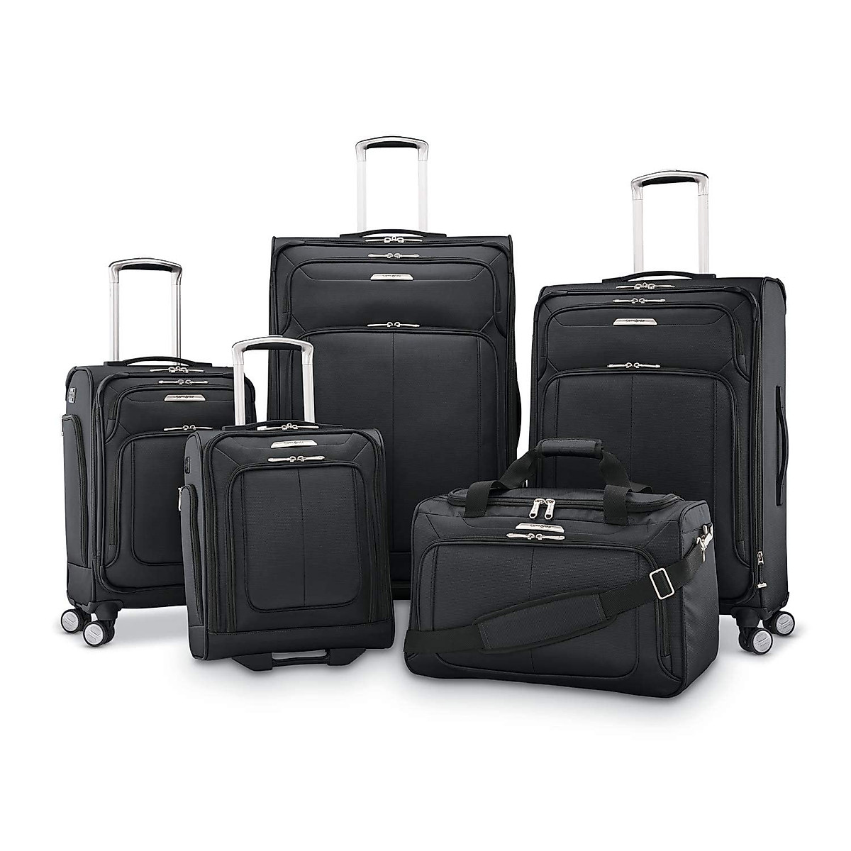 Samsonite Solyte DLX Softside Expandable Luggage with Spinner Wheels, Midnight Black, Carry-On 20-Inch