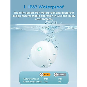 meross Smart Water Sensor Alarm 3 Pack, WiFi Water Leak Detector Support Apple HomeKit, SmartThings, IP67 Waterproof with App Alerts, Alarm, 100M Range for Home Basement Kitchen (Meross Hub Included)