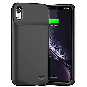 Battery Case for iPhone XR, 7000mAh Rechargeable Portable Charging Case for iPhone XR (6.1 inch) Extended Battery Pack Protective Charger Case (Black)