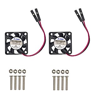 Raspberry Pi 4 Fan, iUniker Raspberry Pi Cooling Fan 30x30x7mm Brushless CPU Cooling Fan for Raspberry Pi 4 Model B, 3 B+, Pi 3, Pi 2, Pi 1 B+, RetroFlag NESPI Case(2-Pack)