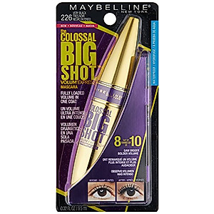 Maybelline New York Volum' Express The Colossal Big Shot Waterproof Mascara, Very Black, 0.32 fl. oz., 1 Count (Pack of 1), (I0097470)