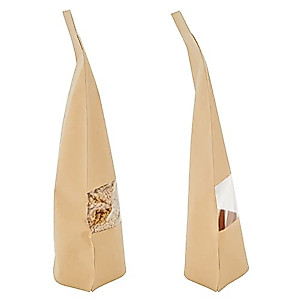 Kraft Stand Up Pouches, Clear Window Sealable Bags for Packaging (7x10 In, 120 Pack)