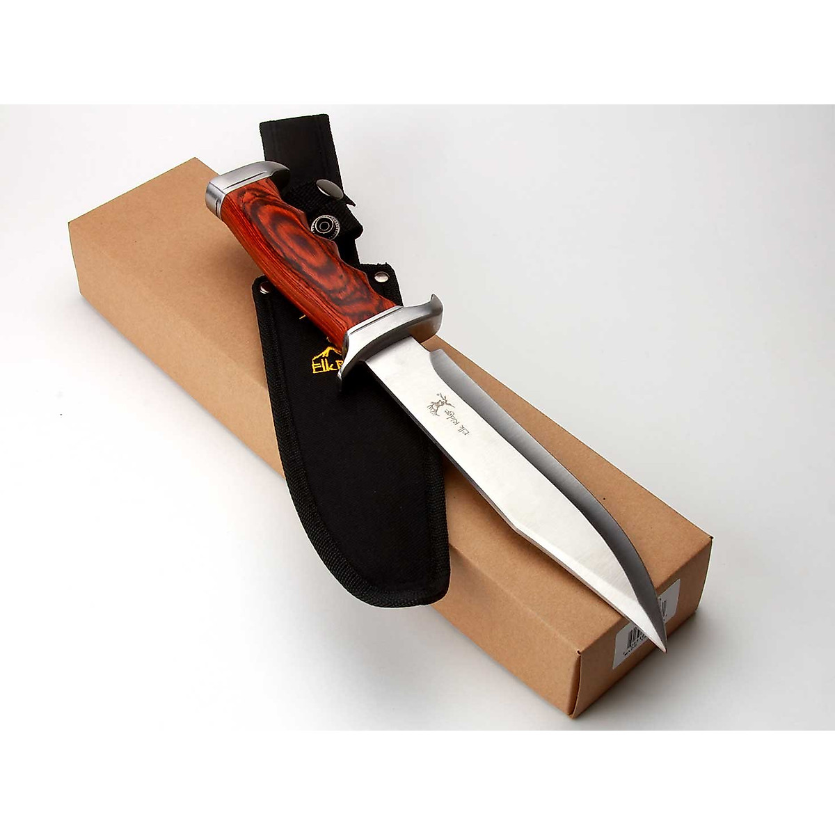 NDZ Performance Elk Ridge Outdoor Hunting Fixed Blade Full Tang Knife Army Text