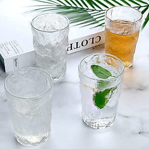 INFTYLE [Gift Set] Drinking Glasses Set of 6 Highball Glass Cups 12oz Premium Quality Glassware Set for Water, Juice, Cocktails, Wine, Beer, and Whiskey Dishwasher Safe