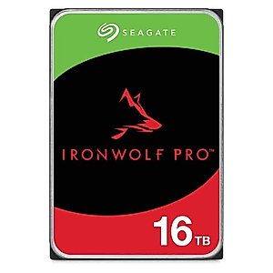Seagate IronWolf Pro 16TB Enterprise NAS Internal HDD Hard Drive – CMR 3.5 Inch SATA 6Gb/s 7200 RPM 256MB Cache for RAID Network Attached Storage, Rescue Services - FFP g (ST16000NTZ01)