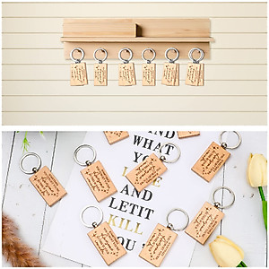 Fumete 20 pcs Employee Appreciation Gifts Keychains Bulk Inspirational You Are Awesome wooden Keychains for Staff Teacher Social Worker