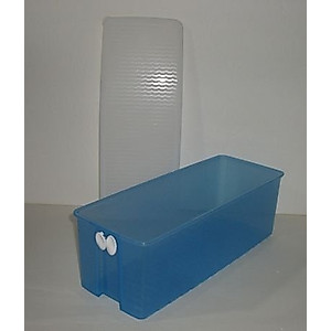 Tupperware FridgeSmart Large Refrigerator Storage, 19-3/4 cup capacity (blue container with clear seal)