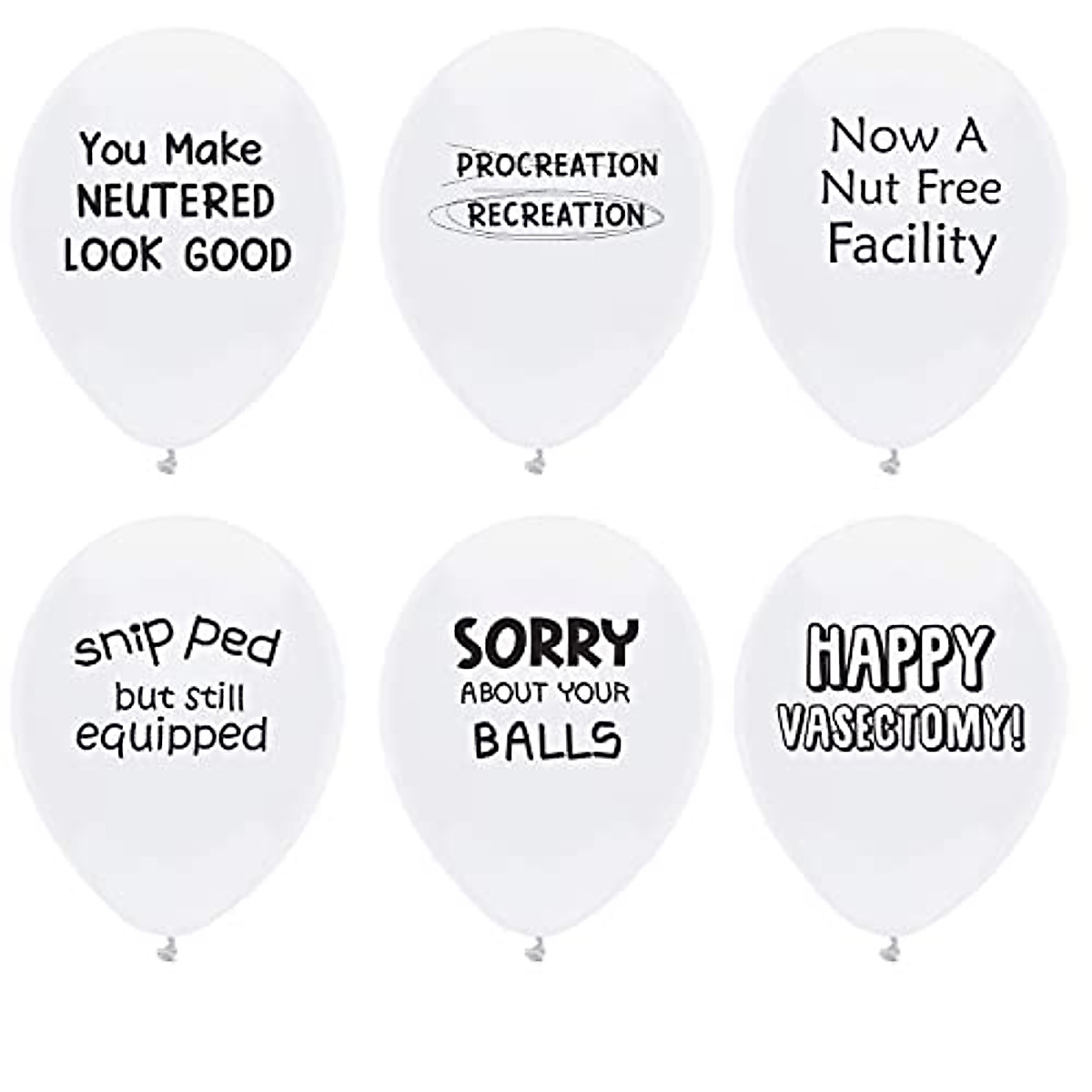 ROFLmart Funny Vasectomy Party Decorations Balloons
