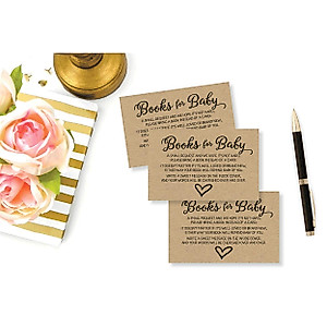 All Ewired Up 50 Gender Neutral Kraft Baby Shower Book Insert Request Cards (50-Cards)