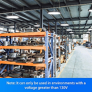 4 Pack Led High Bay Light 200W, 6500K UFO High Bay Led Shop Lights with 22000 lm, Durable High Bay Lighting with US Plug & Brackets, IP65 Commercial Light Fixture for Workshop, Warehouse