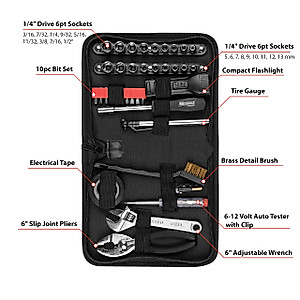 Performance Tool W1197 38 Piece Compact Tool Set with Zipper Case