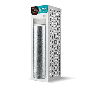 Asobu Skinny Glitter Fashon Forward Double Walled Stainless Steel Insulated Water Bottle Bpa Free