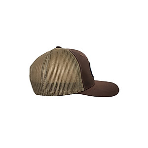 Great Smoky Mountains Trucker Hat with National Park Woven Patch (Brown/Tan)