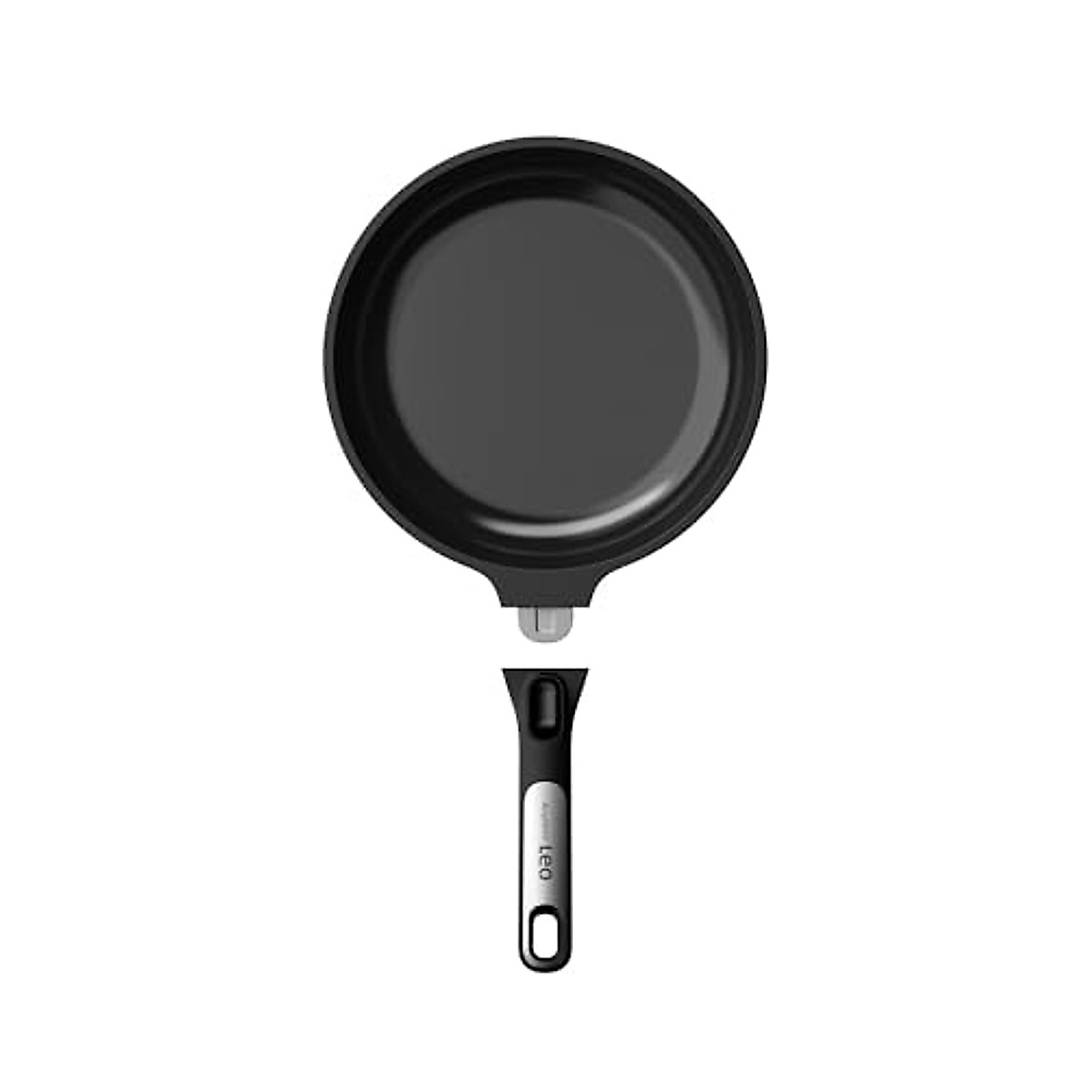 Berghoff Leo Phantom Nonstick Ceramic Frying Pan 8in Detachable Handle Recycled Cast Aluminum CeraGreen Non-toxic Coating Induction Pan Oven-to-table Cookware Full Disk