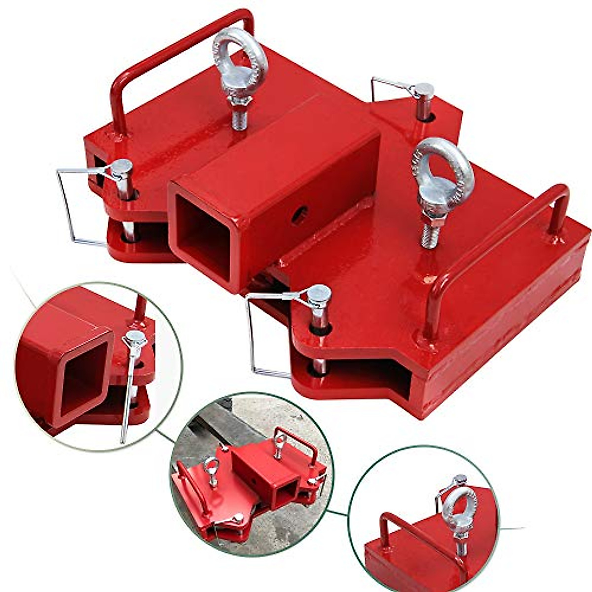 NIXFACE Forklift Trailer Hitch Attachment —2" Trailer Hitch Receiver for Dual Pallet Forks…