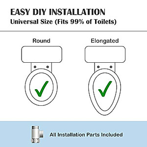 Lotus Smart Bidet ATS-500 Electronic Heated Toilet Seat, Temperature Controlled Wash, Warm Air Dryer, Easy DIY Installation, Made in Korea, One Size Fit