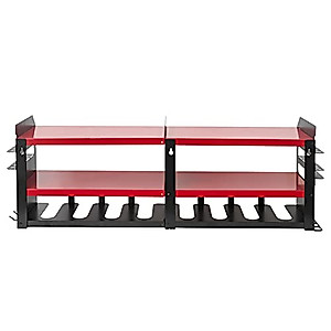 LADECH Cordless Drill Charging Station - 8 Drill Holder - Power Tool Organizer, Wall Mount Shelf with Screwdriver and Pliers Holder - Garage Storage Organizer (8 Drill Holder)