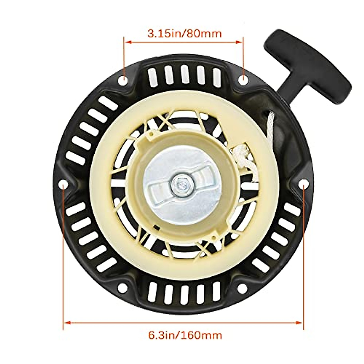 Pull Start Recoil Starter, Rain King Recoil Starter Compatible with Predator 212cc 6.5HP 7HP OHV Engine Go Kart Pit Bike Generator Lawnmower