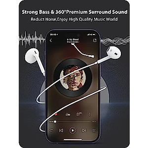 2 Packs - iPhone Earbuds with Lightning Connector [No Bluetooth Required] Headphones Wired for iPhone,[MFi Certified] Built-in Mic & Volume Control, Earphones Compatible with iPhone 14/13/12/SE/11/X