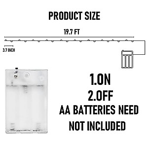 Dazzle Bright Halloween 20 FT 60 LED Battery Operated Fairy String Lights + 10 LED RGB Flashing Eyes String Halloween Lights