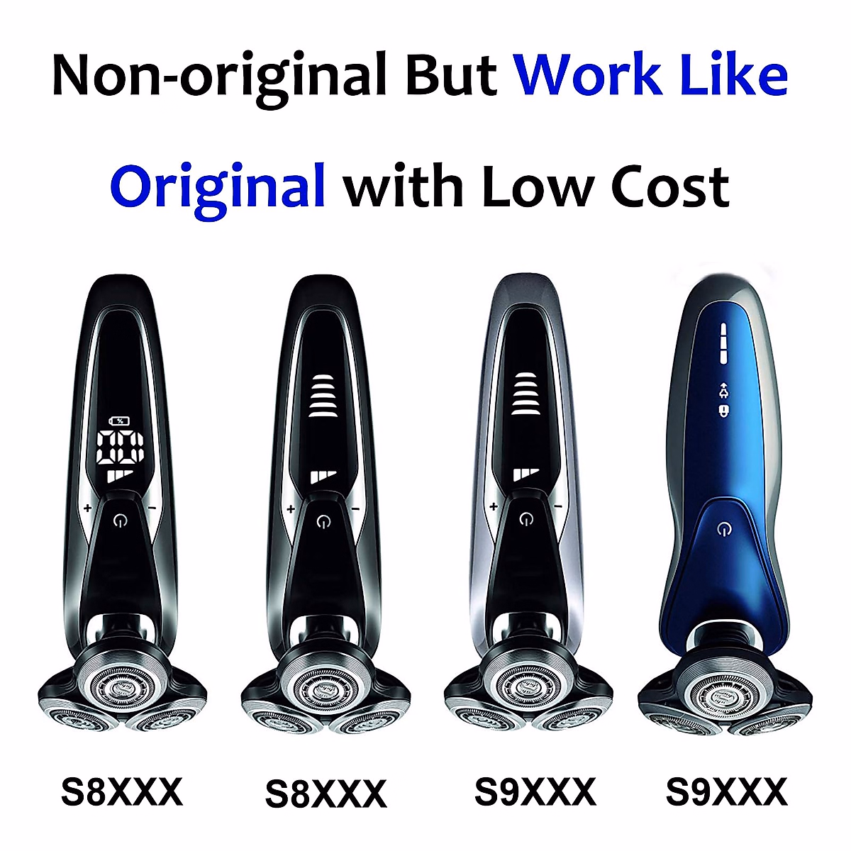 SH90 Replacement Heads Compatible with Philips Norelco Shaver Series 9000 Series 8950