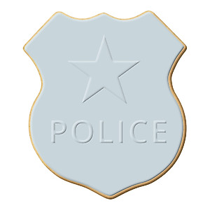 Police Badge Cookie Cutter 4.25 Inch - Made in the USA – Foose Cookie Cutters Tin Plated Steel Police Badge Cookie Mold