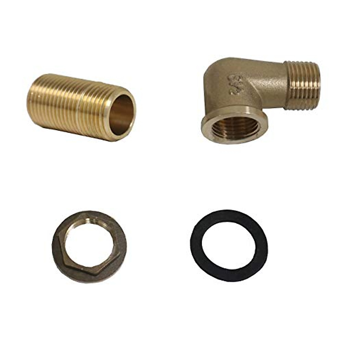 EquipmentBlvd 2 Sets of Wall Mount Faucet 1/2" NPT Tapered Brass Mounting Kit for AA Faucet, BK Resource, T&S, Fisher