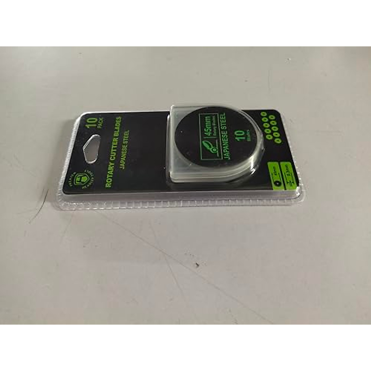 HEADLEY TOOLS 45mm Rotary Cutter Blades 10 Pack Fits Olfa, Fiskars, Replacement Rotary Blade for Arts Crafts Quilting Scrapbooking Sewing, Sharp and Durable