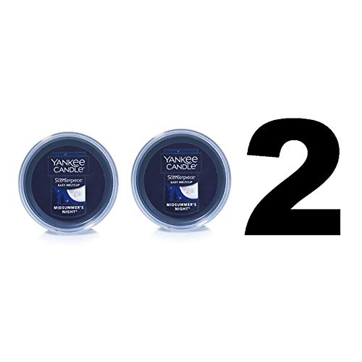 Yankee Candle 2 Units of Midsummer's Night Scenterpiece Easy Meltcup Wax Melt Cup (NET WT 2.2 OZ | 61g Each)