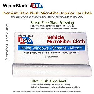 Premium Beam Wipers for 2018 Hyundai Elantra GT Set w/Rear Trico Force Beam Blades Wipers Set Bundled with MicroFiber Interior Car Cloth