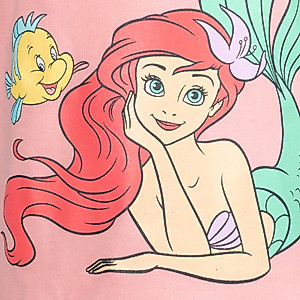 Disney Princess Ariel Toddler Girls French Terry Dress Princess Ariel Pink 5T