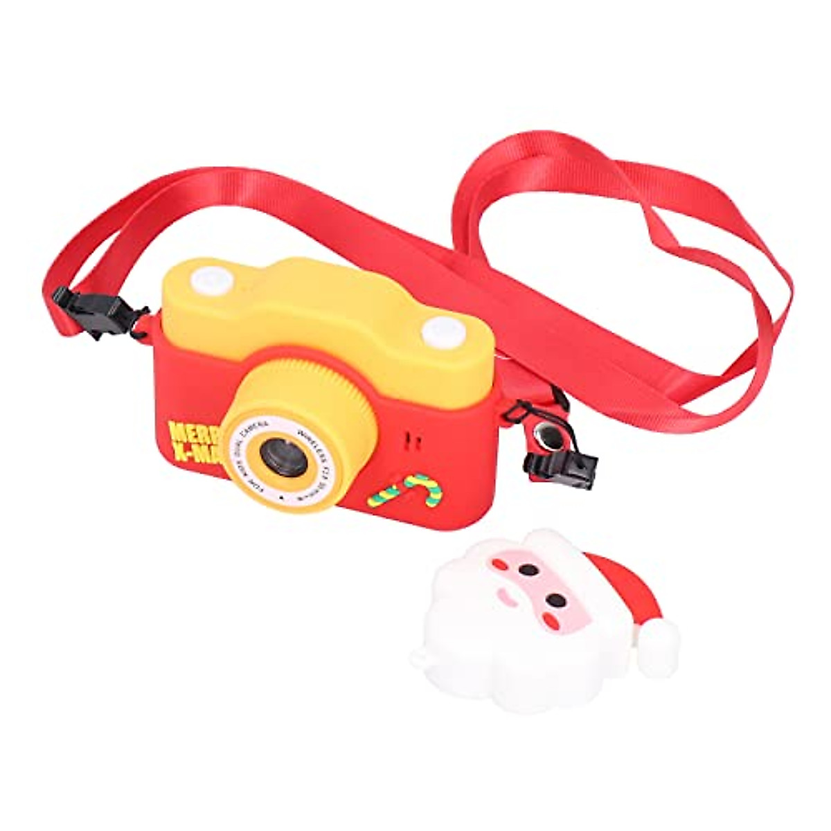 Camera Cartoon Santa Claus Video Dual Camera USB Rechargeable Music Camera for Children and Toddlers Boys and Girls