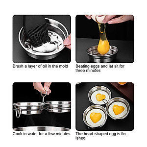 Durable Egg Poacher, Egg, High-Quality 304 Stainless Steel Cooker for Egg Home Kitchen