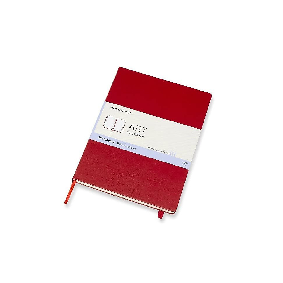 Moleskine Art Sketchbook, Hard Cover, A4 (8.25" x 11.75") Plain/Blank, Scarlet Red, 96 Pages