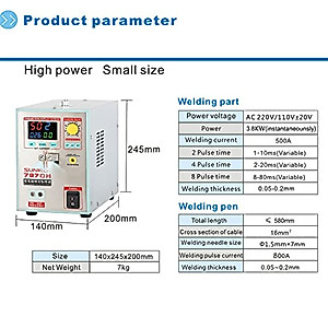 797DH Battery Spot Welder Welding Machine for Lithium Batteries,Pulse Spot Welder 0.35mm Battery Spot Welder with Soldering Functio,110V-220V
