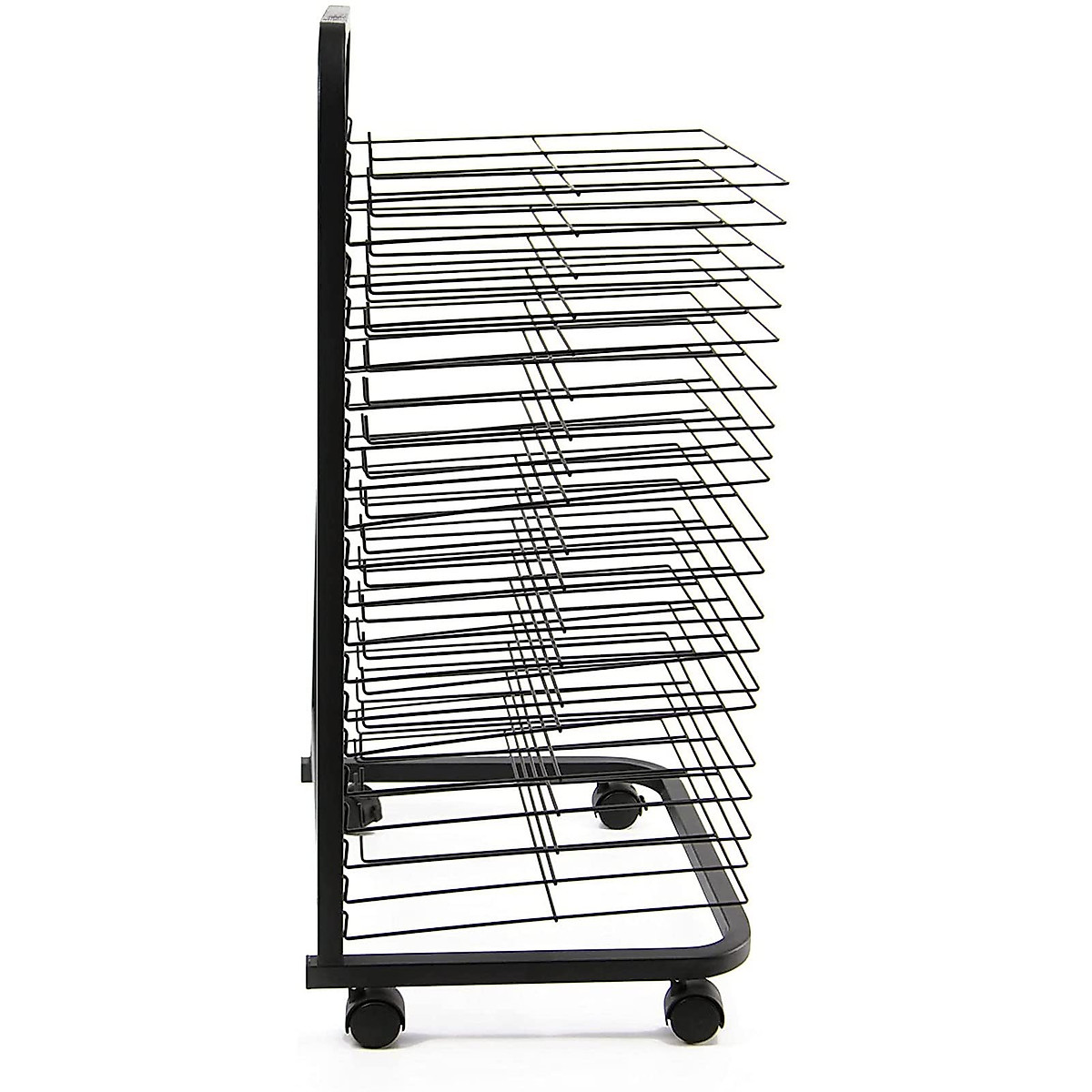 YSCMX Art Drying Rack, Mobile Classrooms Drying Rack with Wire Shelves for Works of Art Studios and Home Use, Drying& Print Racks, Black Powder Coated Finish (Size : 25-Layer)