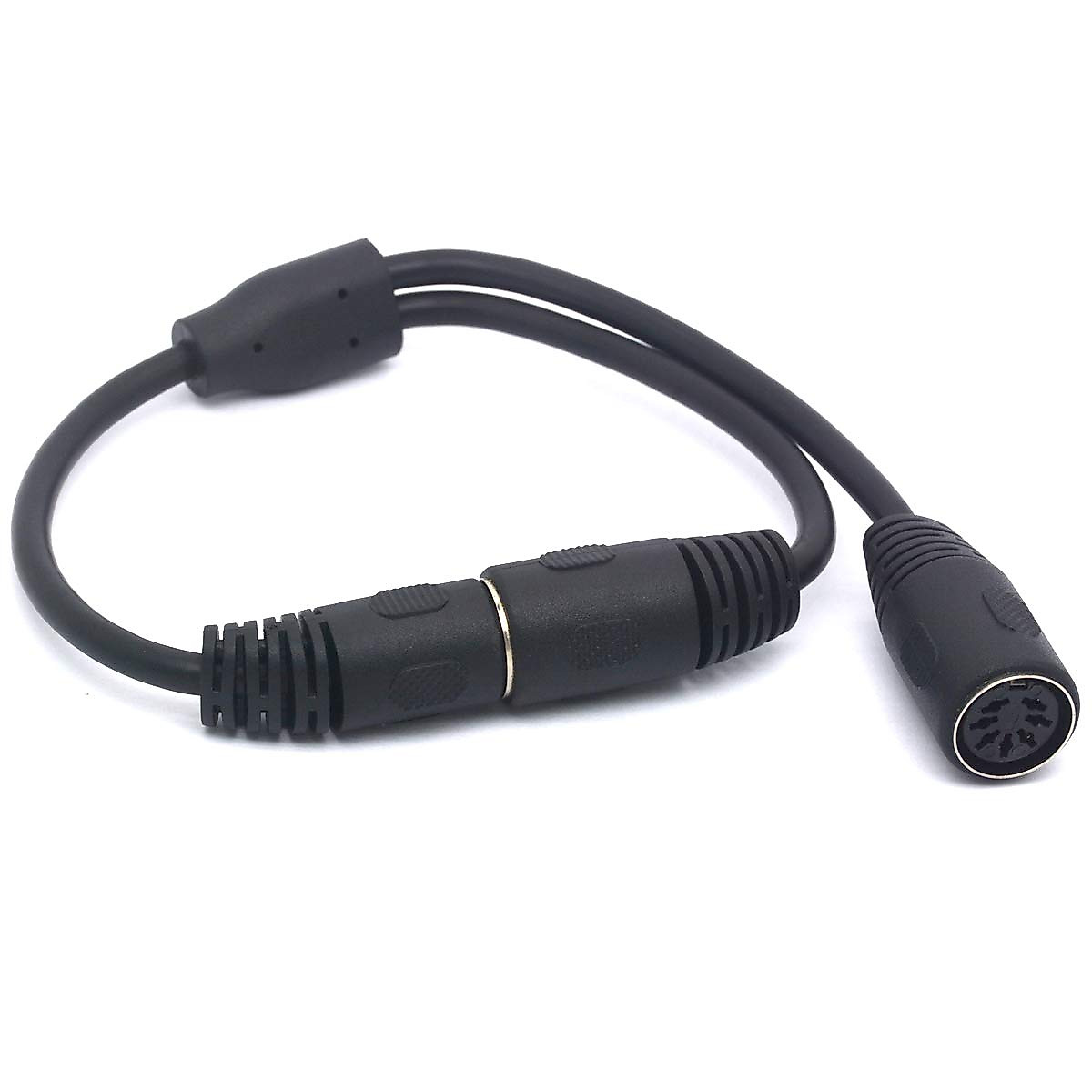 GLHONG 7 Pin Din Splitter Cable, 7- Pin Plug Male to 2 DIN Female Jack Adapter Y Lead for Bang Olufsen Naim Quad Stereo Systems