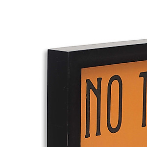 Peanuts Charlie Brown No Tricks Just Treats Framed Wood Wall Decor - Fun Charlie Brown Halloween Picture for Home